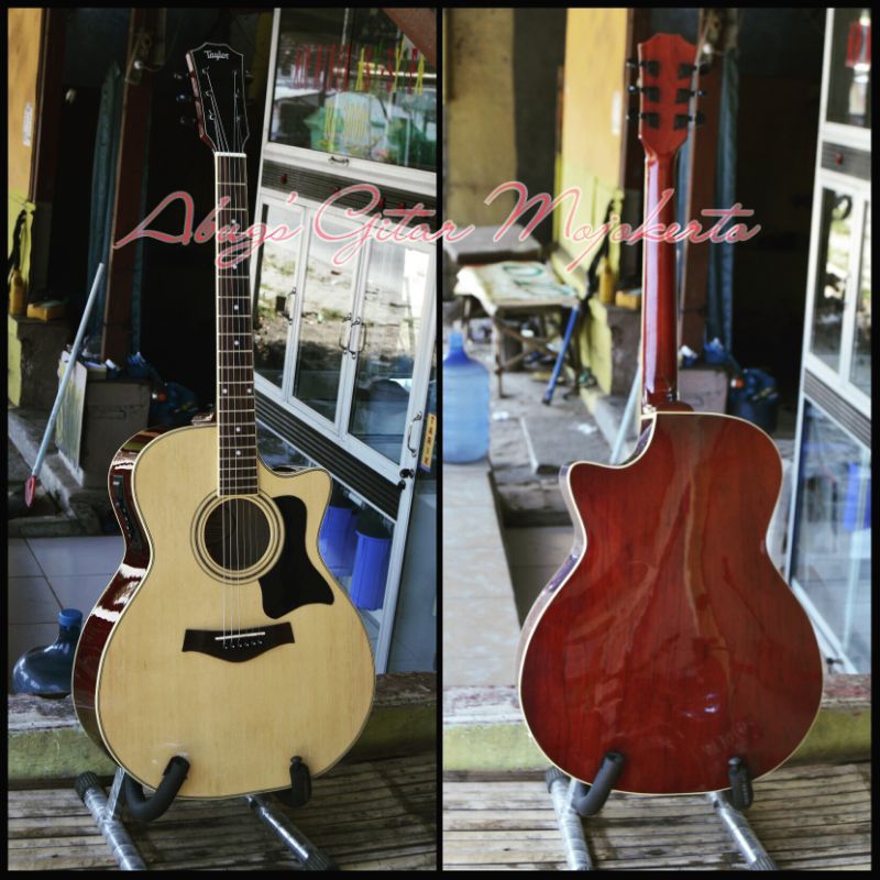 Jual Gitar akustik custom Taylor high quality (custom bijian spesial) | Shopee Indonesia