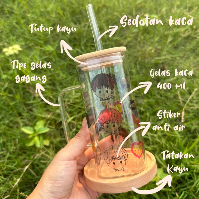 Jual GIFT BOX / HAMPERS Gelas Kaca Tutup aesthetic | Shopee Indonesia