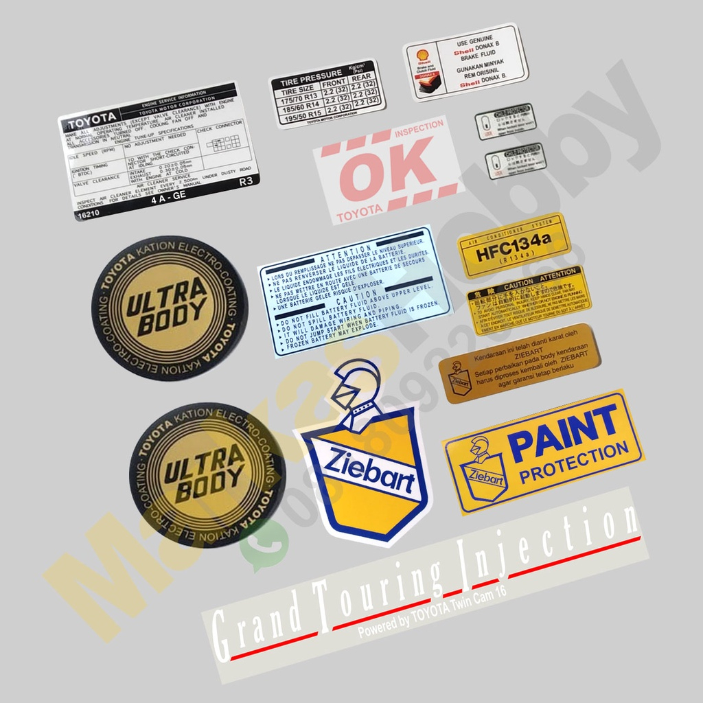 Jual Sticker Toyota Corolla Twincam 16 Valve Mesin Set | Shopee Indonesia