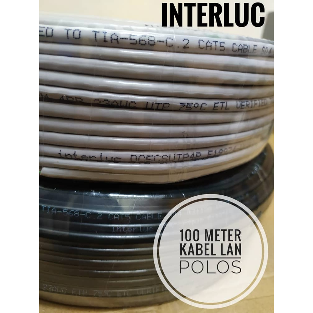 Jual Kabel Lan 100 Meter Variasi Cat 5e FTP Outdoor Hitam / UTP Indoor ...