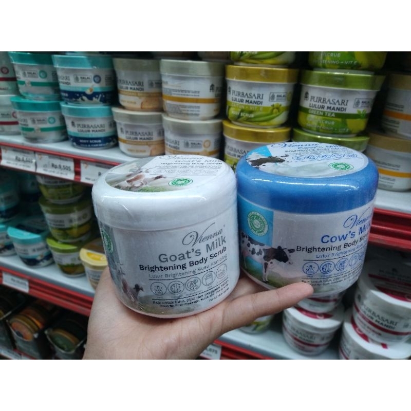 Jual Vienna Cow Goats Milk Body Scrub 250gr Brightening | Shopee Indonesia