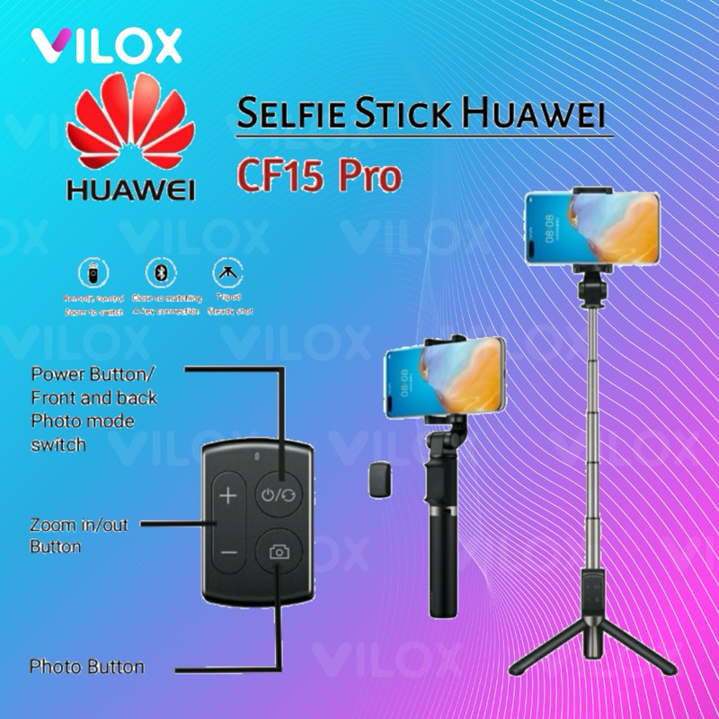 Jual huawei tongsis tripod bluetooth remote CF15 pro | Shopee Indonesia