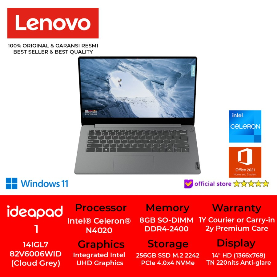 Jual LENOVO IdeaPad 1 14IGL7 82V6006WID Celeron N4020 8GB 256GB W11 ...