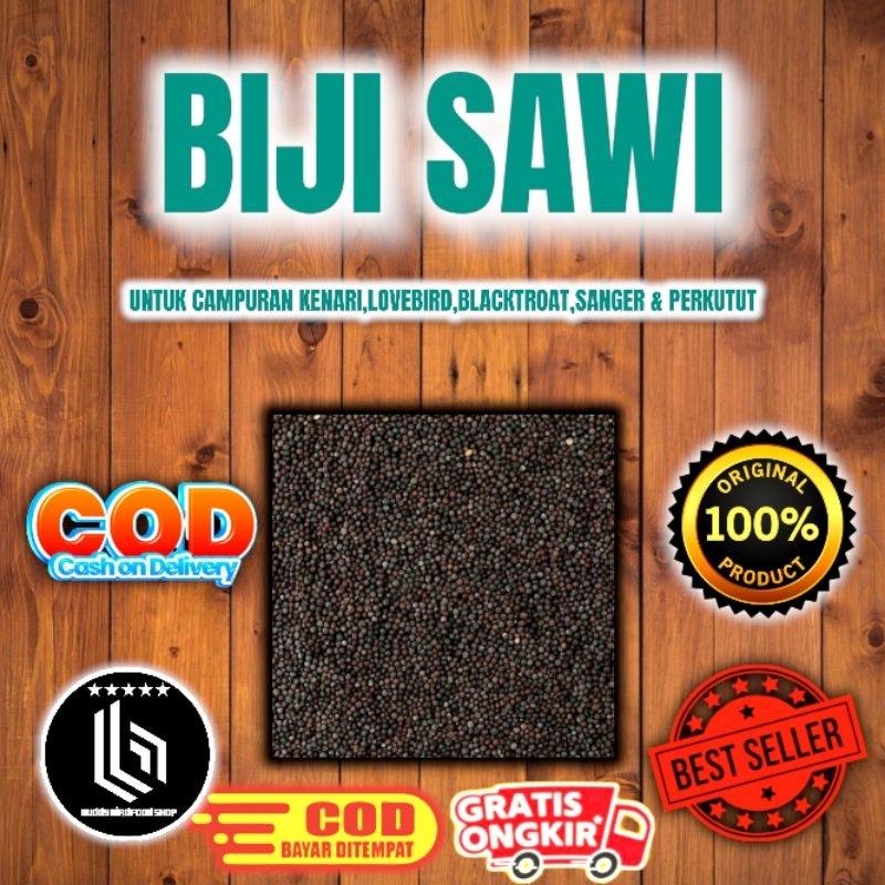 Jual BIJI SAWI 250GRAM PAKAN BURUNG KENARI BLACKTROAT SANGER PERKUTUT ...