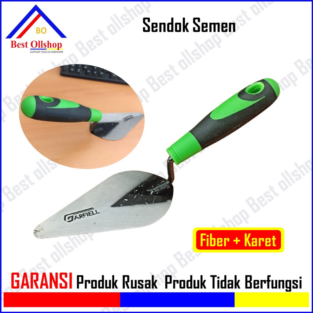 Jual Sendok Tembok 6 Inci Gagang Fiber + Karet Sendok Semen 6 Cetok ...