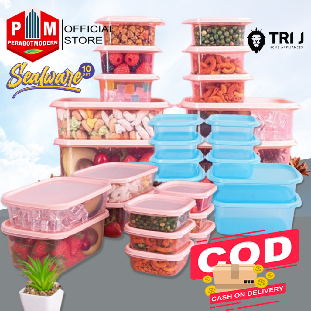 Jual TRI J - Sealware Kotak Makan Set Isi 10 Food Container Box Toples ...