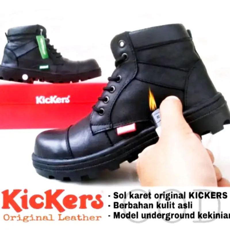 Jual SEPATU SAFETY SEMI BOOTS KICKERS PRIA KULIT BOOT SAVETY BUT SEPTI ...