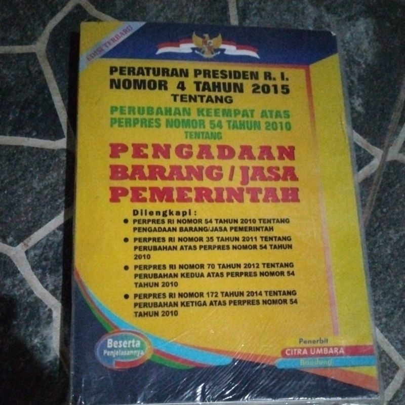 Jual Buku perpres peraturan presiden nomor 4 tahun 2015 undang undang ...