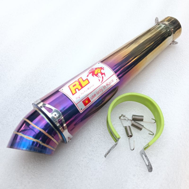 Jual Exhaust Racing Red Leo Exzos Open Pipe 51 mm Canister only ...