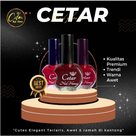 Jual KUTEK CETAR NAIL HENNA ORIGINAL BPOM 10ML | Shopee Indonesia