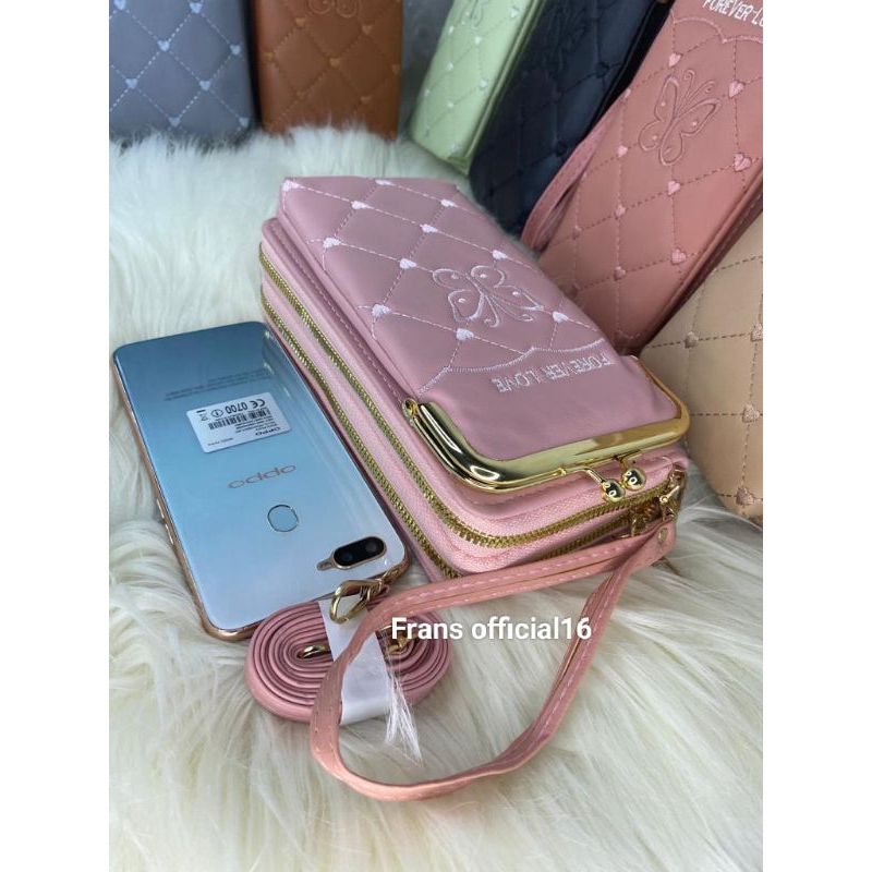 Jual Dompet Hp Behel Resleting 2 Motif Terbaru Tas slempang wanita ...