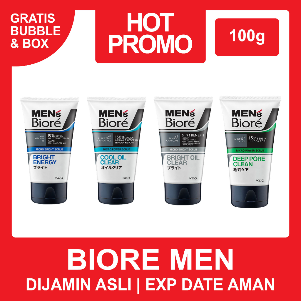 Jual Biore Mens Facial Foam 100 gr 100g Sabun Wajah Pria | Shopee Indonesia
