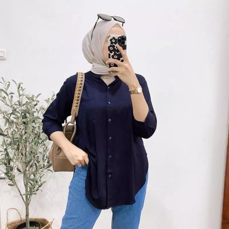 Jual ATASAN Oversize WANITA DAILY BAHAN RAYON PREMIUM / Atasan kemeja ...