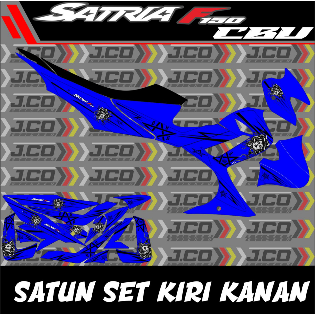 Jual STRIPING SATRIA CBU MEDUSA, STICKER CUSTOM MOTOR SATRI CBU MEDUSA ...