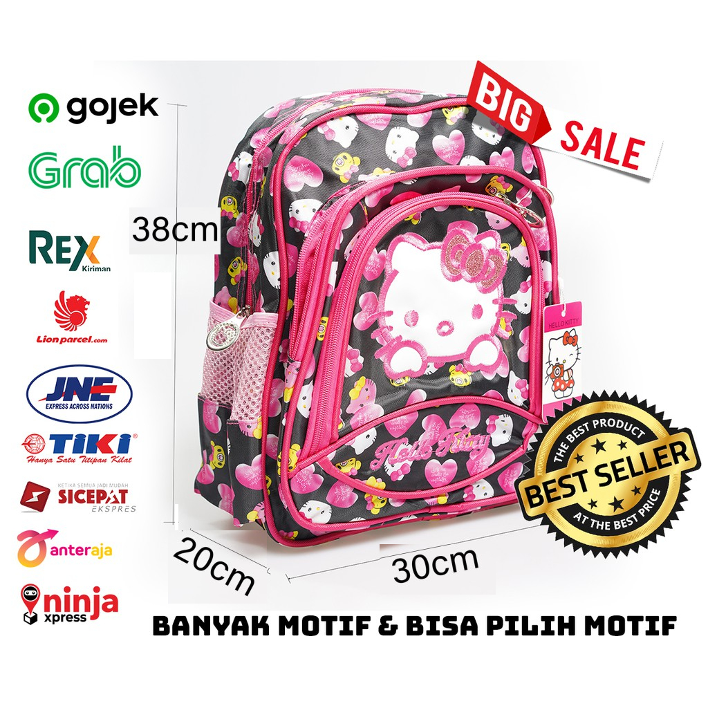 Jual tas ransel hello kitty backpack anak travel jalan hk kado ultah ...