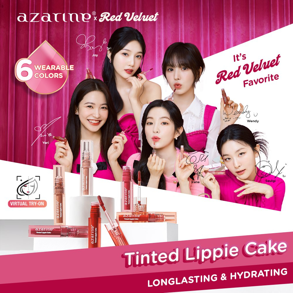 Jual Azarine x Red Velvet Tinted Lippie Cake Lip Tint 2.9ml Azarine ...