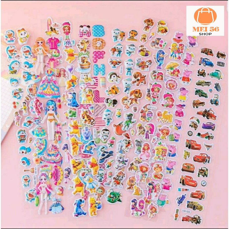 Jual STIKER PANJANG TIMBUL / STICKER EMBOSS KARTUN MIX CEWEK COWOK ...