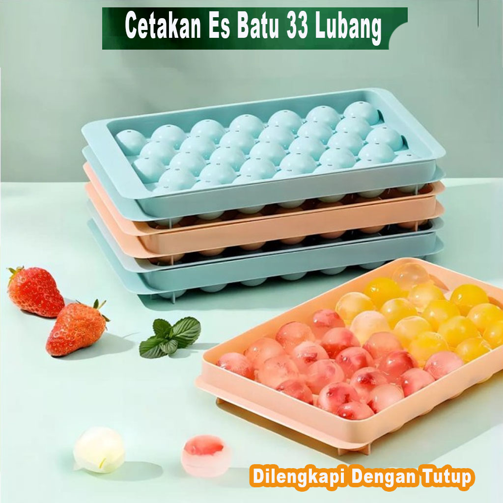 Jual Cetakan Es Batu Bulat 33 Round Ice Cube Tray - Cetakan Es Batu ...