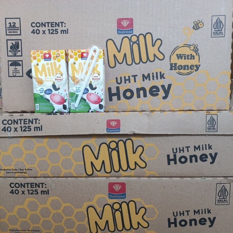 Jual SUSU UHT DIAMOND 125ML RASA MADU (HONEY) | Shopee Indonesia