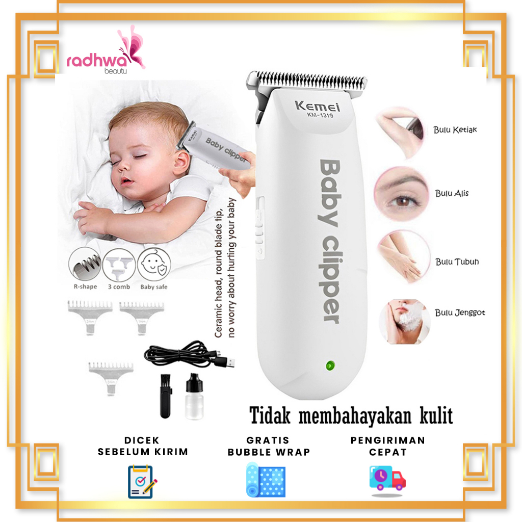 Jual Kemei km 1319 Alat Cukur Rambut Bayi Elektrik Baby Shaver Trimmer ...