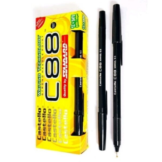 Jual Pena Standard Castello C88 Hitam Beli 1Kotak bonus 1pcs (Lusin) | Shopee Indonesia