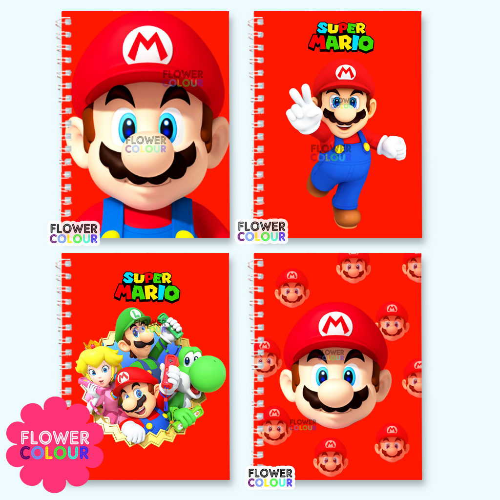 Jual Notebook Ring | Buku Catatan Karakter Super Mario | Notes Mario ...