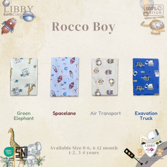 Jual LIBBY Earth Bedong Cotton Motif Rocco Boy ( 1 pcs ) | Shopee Indonesia