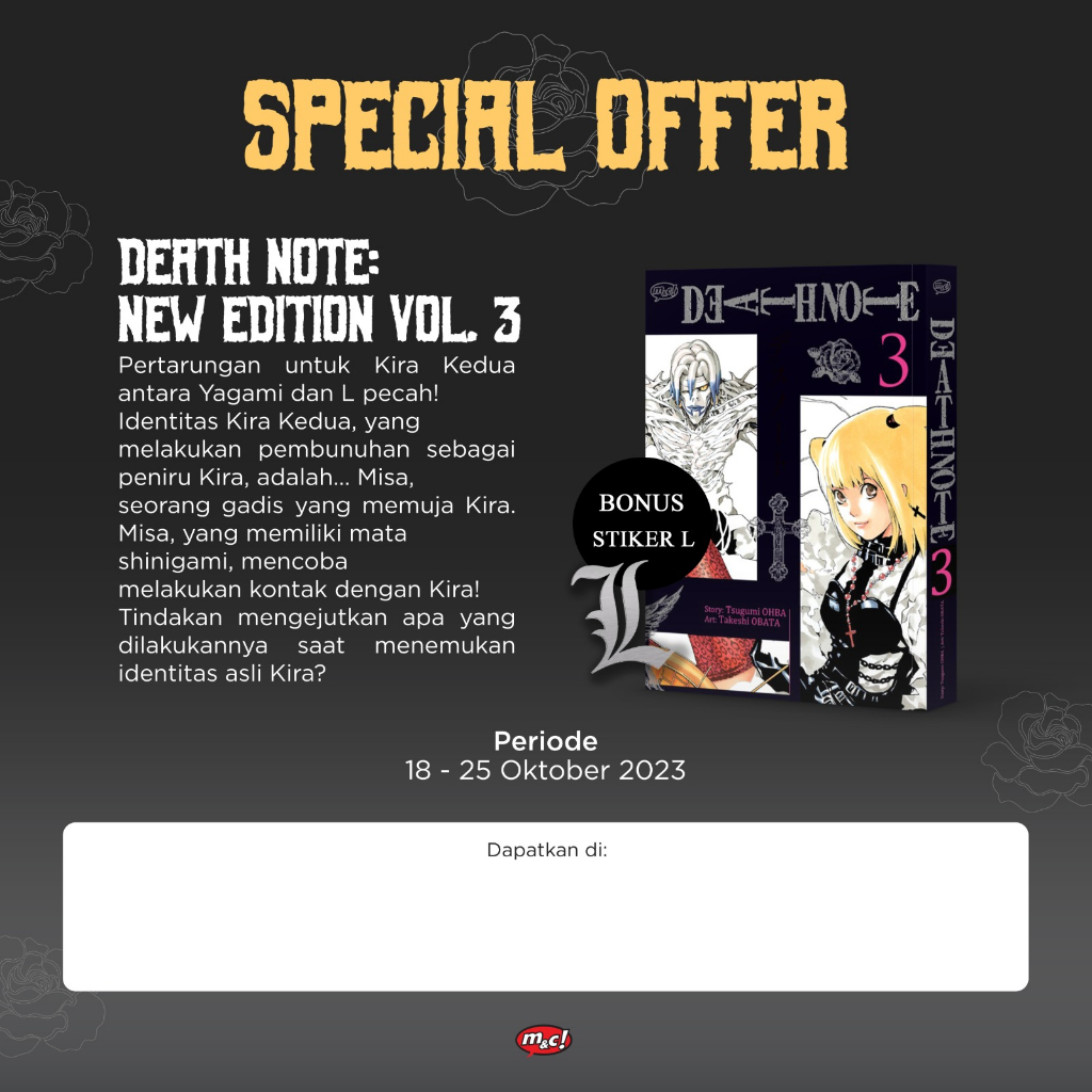Jual KOMIK DEATH NOTE NEW EDITION VOL. 3 + BONUS - Tsugumi Ohba + Takeshi Obata - M&C! | Shopee ...