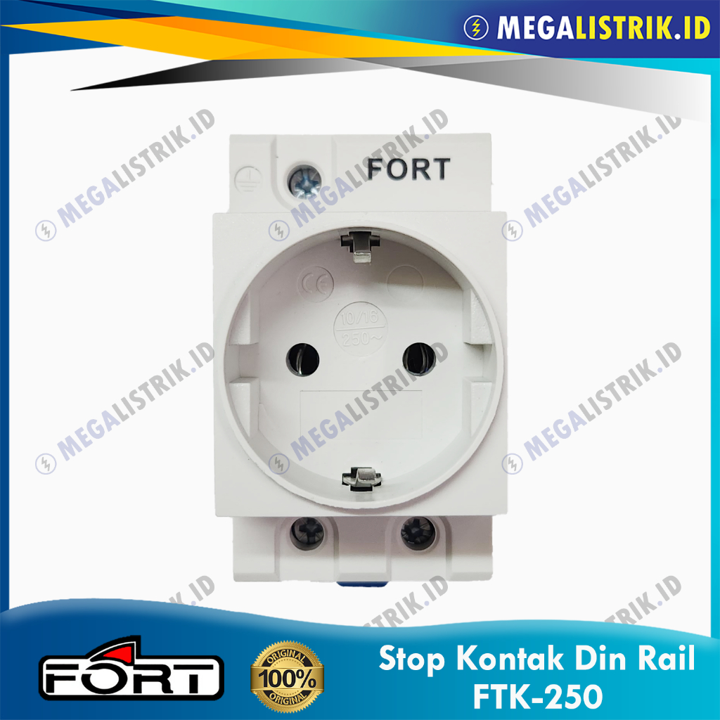 Jual FORT STOP KONTAK DIN RAIL FTK-250 / SOCKET OUTLET ARDE PANEL REL MCB FTK250 | Shopee Indonesia