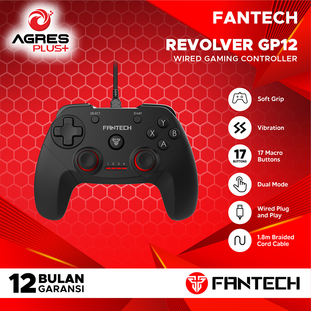 Jual FANTECH Joystick Revolver GP12 Wired Gamepad Gaming Controller AGP ...