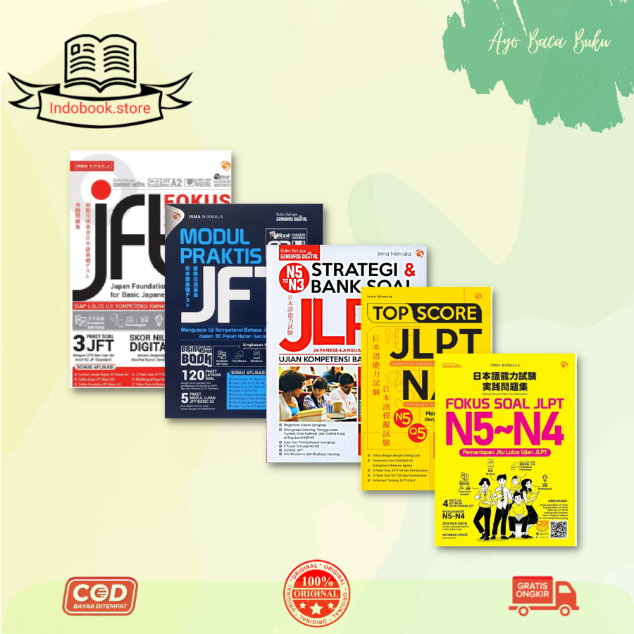 Jual Strategi & Bank Soal JLPT / Fokus Soal JFT/ Top Score Jlpt-nat Japanese/Modul Praktis JFT ...
