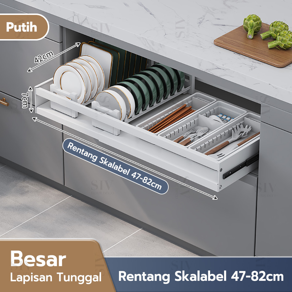 Jual SIV Rak Piring Tarik Rak Laci Piring Rak Piring Untuk Kabinet Rak ...