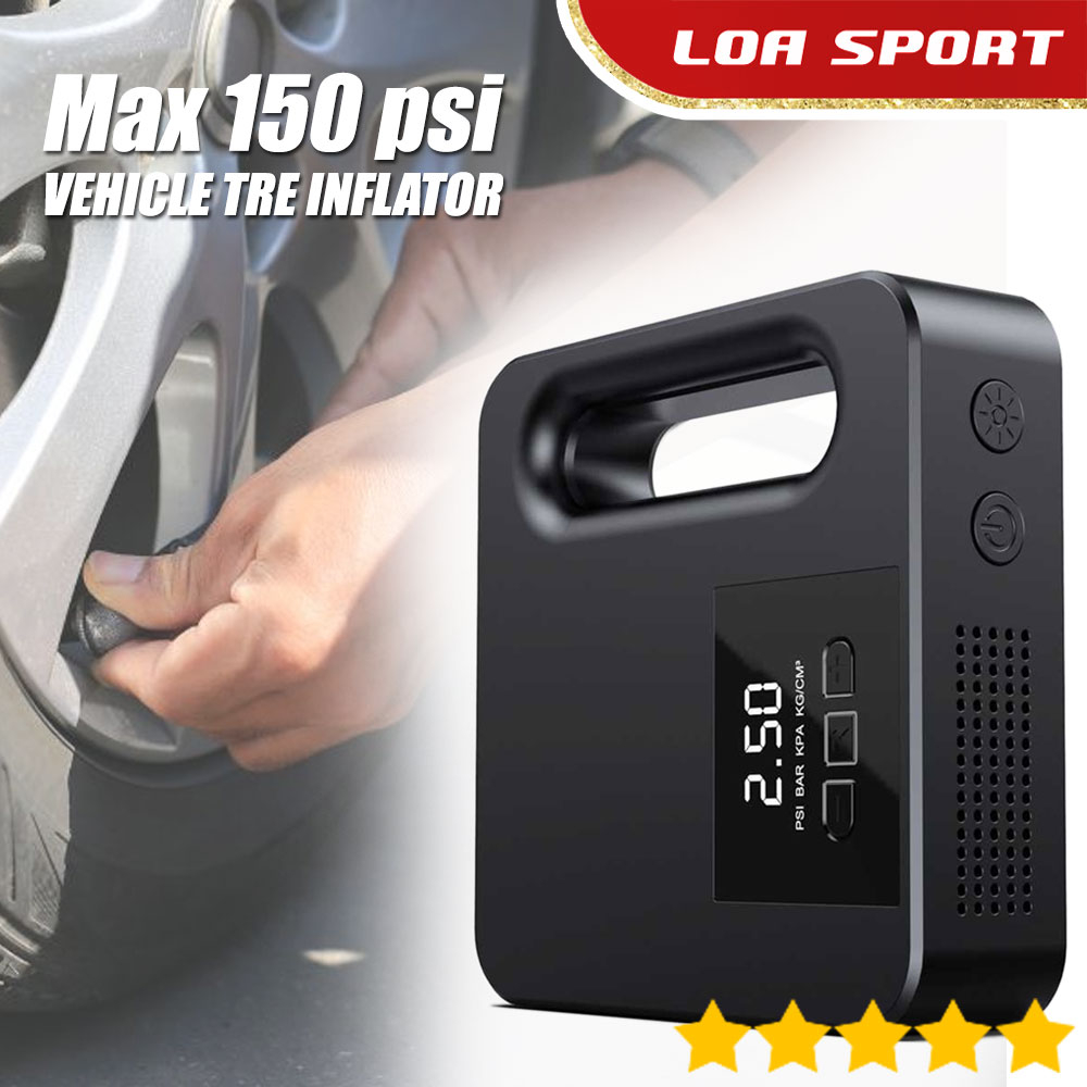 Jual Pompa Ban Mobil Elektrik Portable 150 PSI 60S LCD Digital Display ...