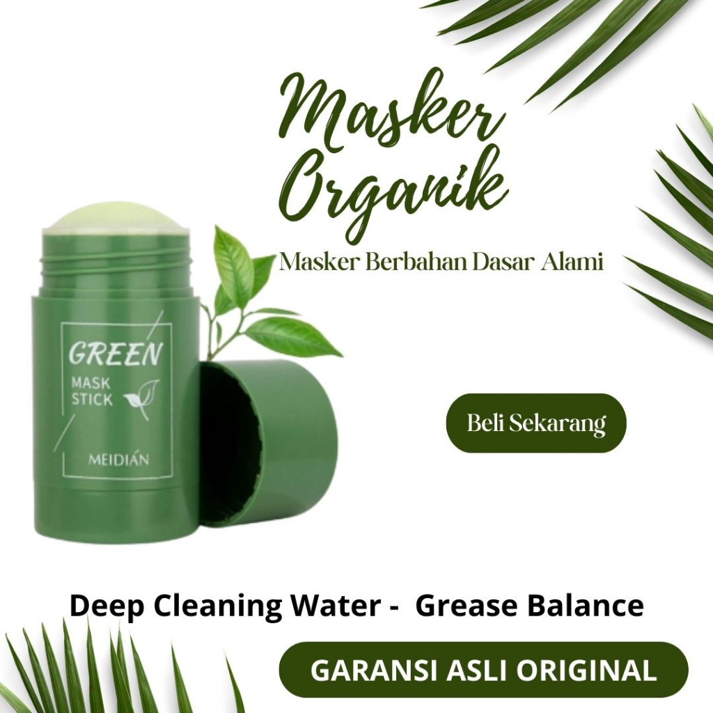 Jual Green Mask Stick Original 100% / Meidian Green Mask Stick / Masker ...