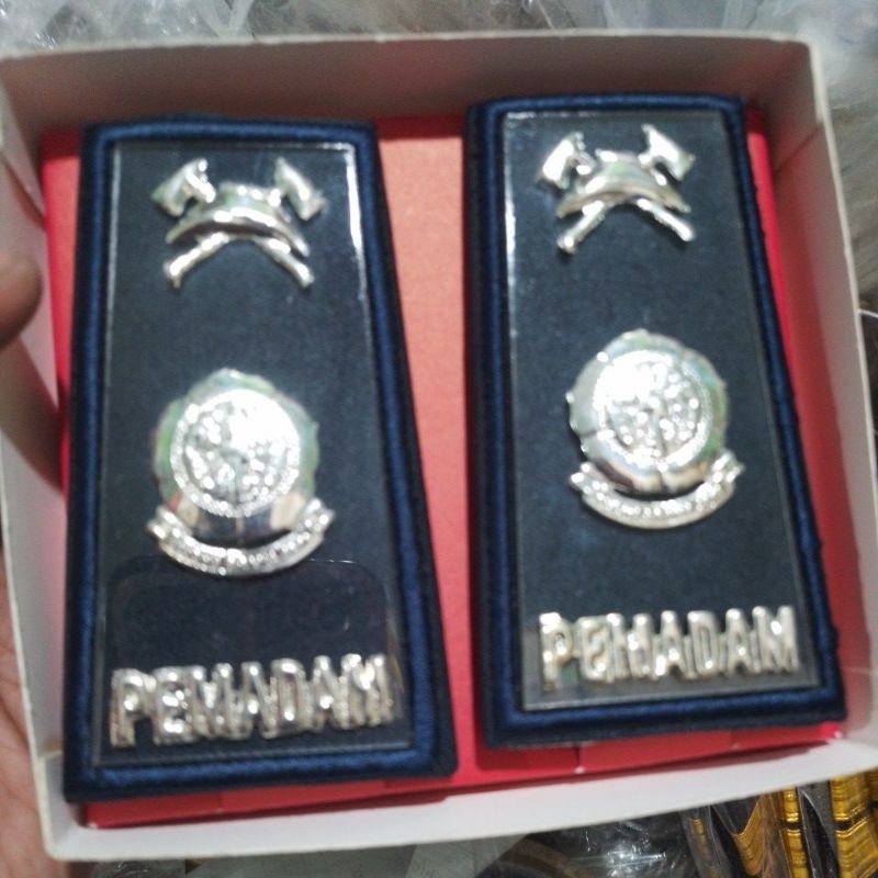 Jual pangkat pdh damkar pemadam 1pasang(2biji) | Shopee Indonesia