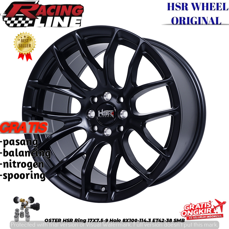 Jual VELG MOBIL RACING RING 17 OSTER JD106 HSR R17 LEBAR 75/9 PCD 8X100-114,3 ET42/38 WARNA SMB ...