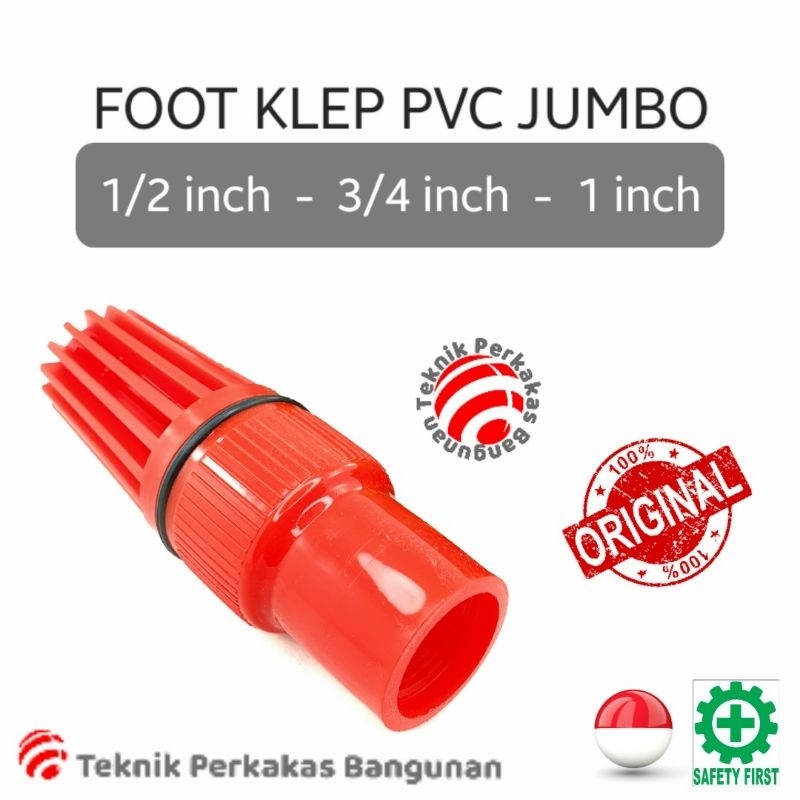 Jual Foot klep pvc plastik jumbo/saringan/tusen klep air 1/2" - 3/4 ...