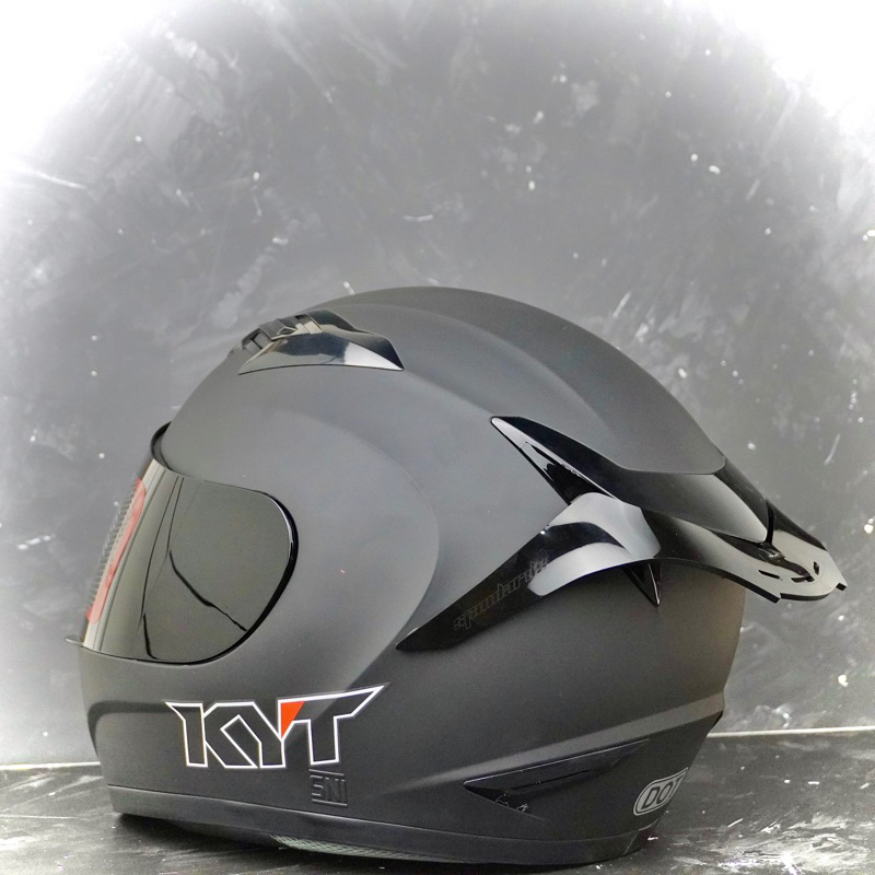 Jual HELM KYT R10 SOLID BLACK DOFF PAKET GANTENG | HELM FULL FACE KYT ...