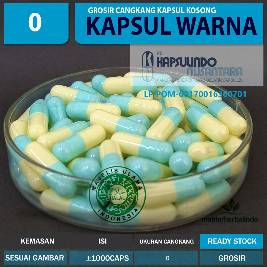 Jual cangkang kapsul kosong warna 0 isi 1000 caps | Shopee Indonesia