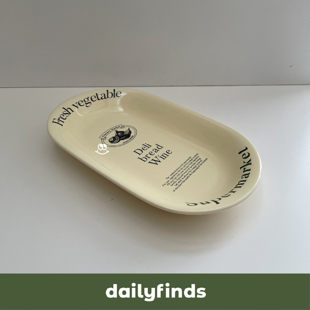 Jual Weekend Market Oval Dish Plate / piring roti estetik / keramik ...