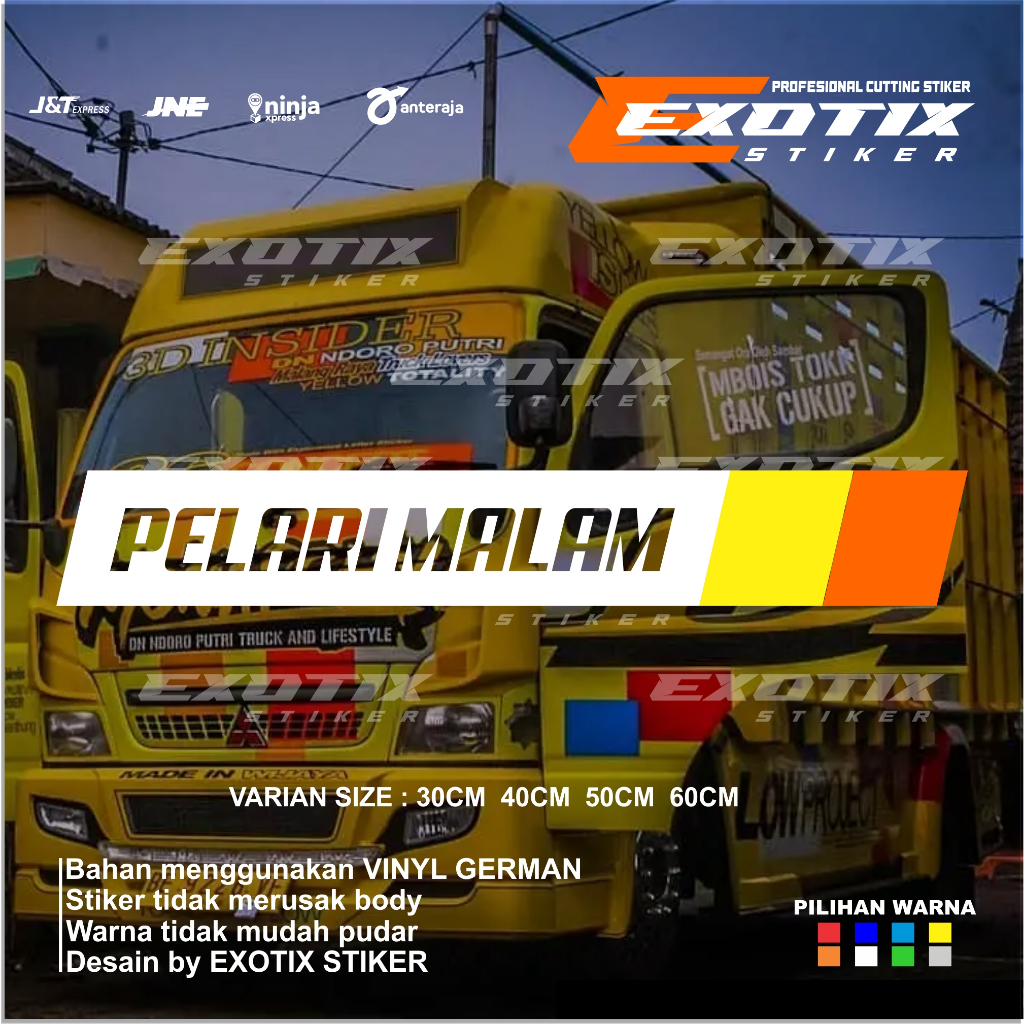 Jual Stiker kaca pelari malam stiker kaca truk stiker kaca pick up ...