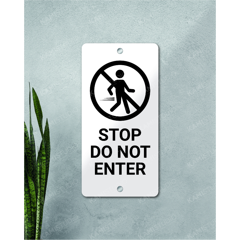 Jual TULISAN DO NOT ENTER 30X15 CM BAUT KACA POTRAIT/ SIGN BAUT KACA DO ...