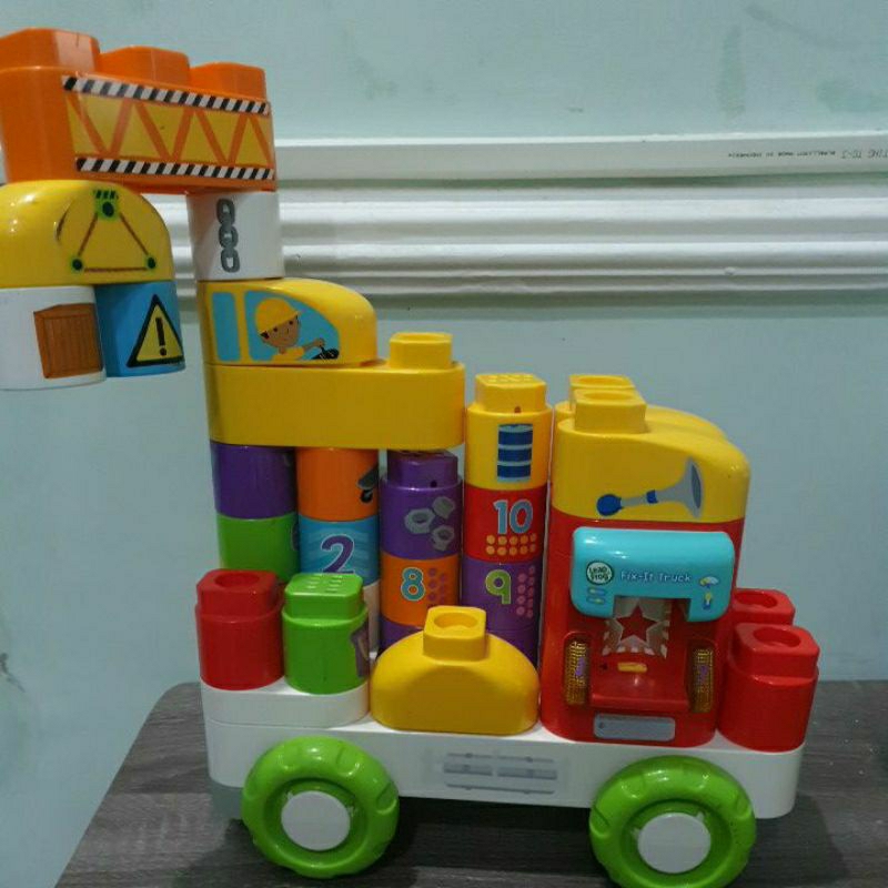Jual Leapfrog Leapbuilder Construction Truck Block Preloved | Shopee ...