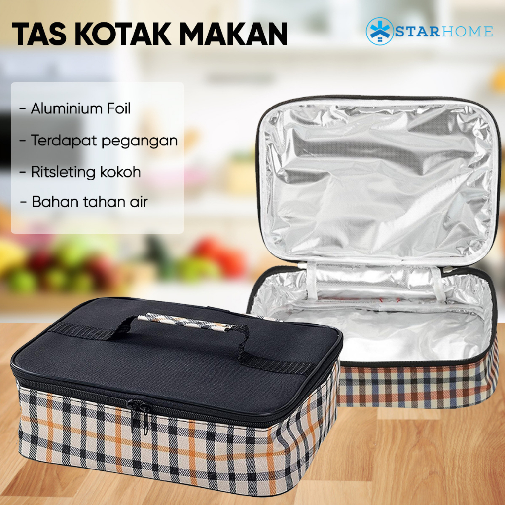 Jual Tas Kotak Bekal Tas Lunch Box 1500ml Kantong Tempat Bekal Tahan ...