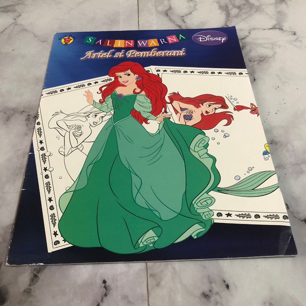 Jual Salin warna ariel si pemberani disney princess buku aktivitas anak ...