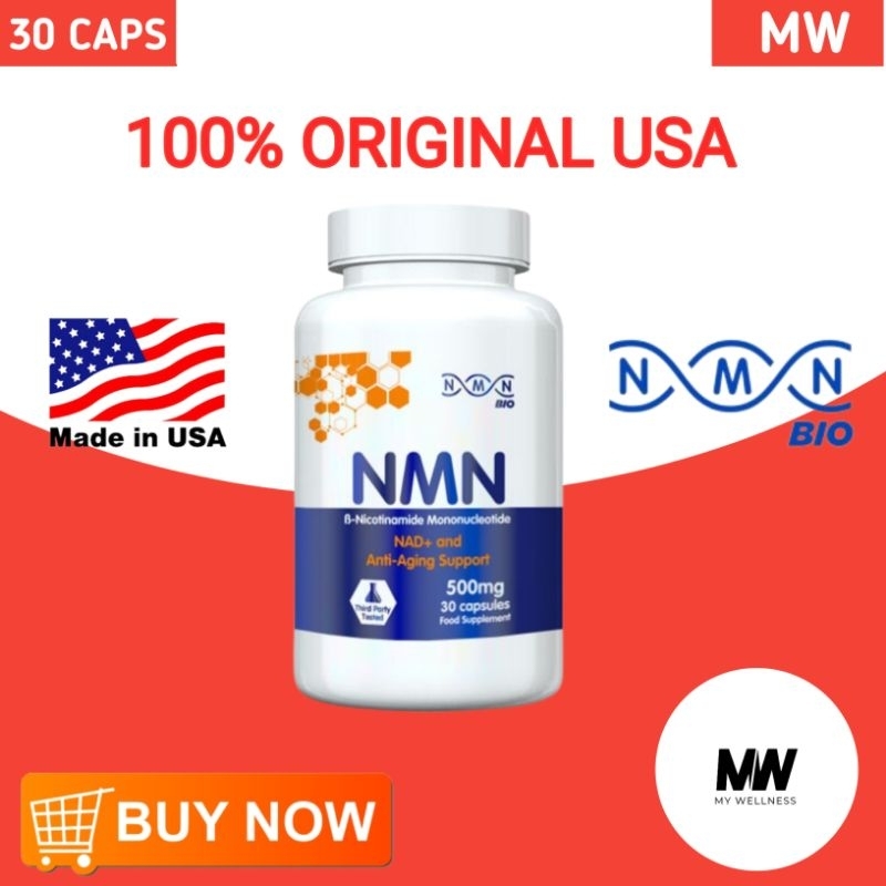 Jual NMN Bio - Nicotinamide Mononucleotide - 500mg Anti -Aging supplements 30Caps | Shopee Indonesia