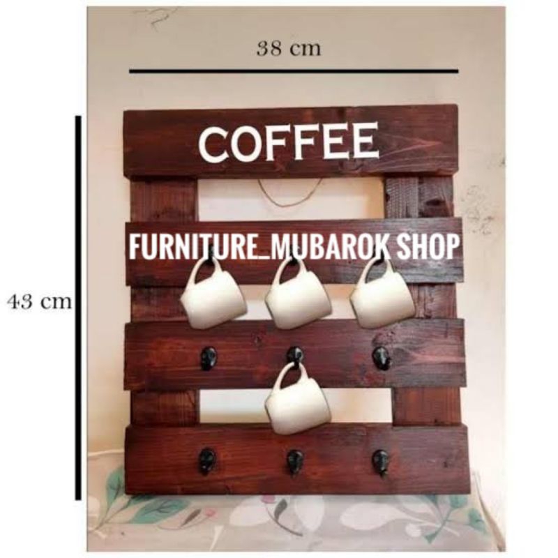 Jual GANTUNGAN GELAS TEMPEL DINDING/RAK GELAS GANTUNG/RAK CAFFE/RAK GELAS MINIMALIS/RAK TEMPEL ...