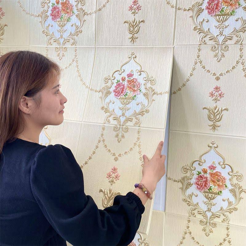 Jual Wallpaper Foam Motif Batik Bunga 70x70cm | Shopee Indonesia