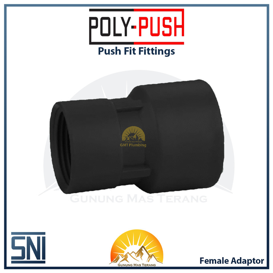Jual Poly Push HDPE Push Fit On Female Adaptor FTA SDD 20 mm 1/2 ...