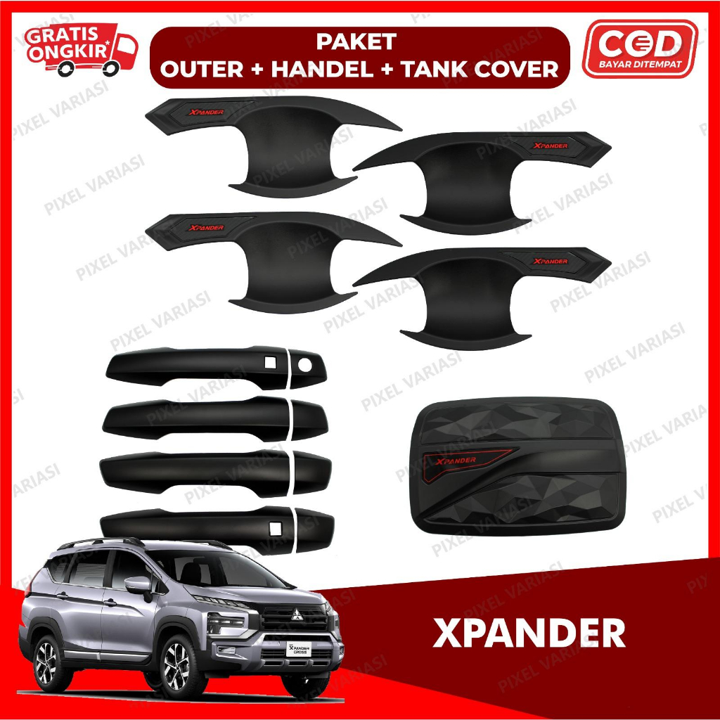 Jual Paket Outer + Handle + Tank Cover Xpander Hitam & Carbon | Shopee ...
